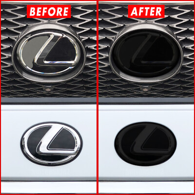 FOR 2016-2022 Lexus RX Front & Rear Emblem SMOKE Precut Vinyl Tint ...