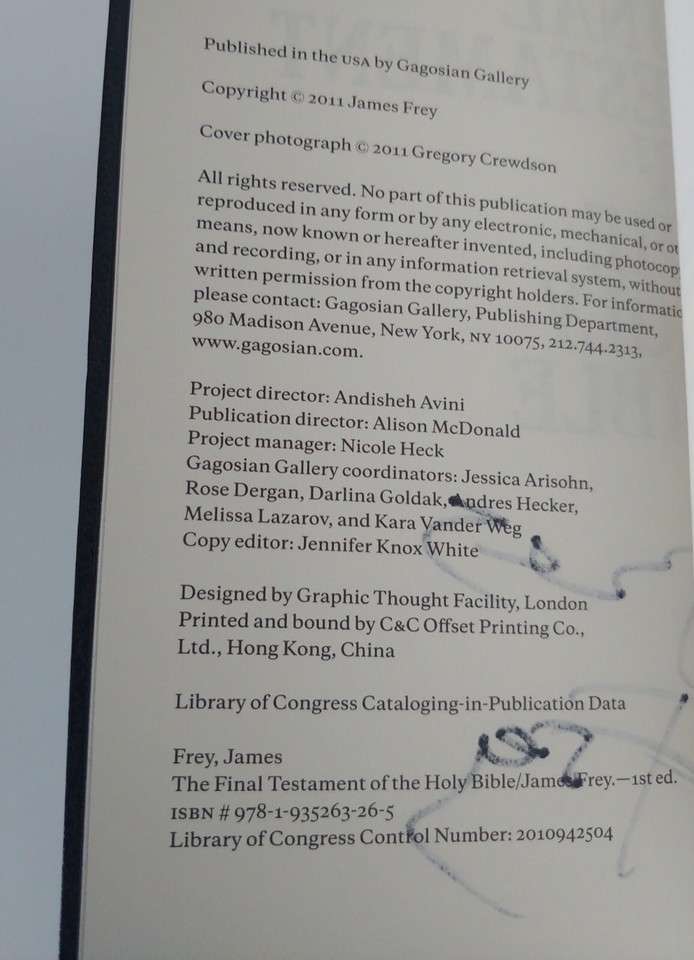 The Final Testament of the Holy Bible *SIGNED LIMITED, SLIPCASED ...