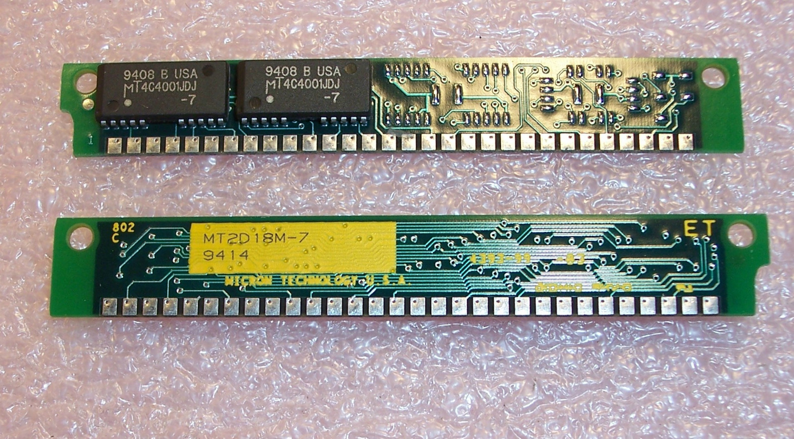 QTY (4) MT2D18M-7 MICRON 1MEGx8 DRAM MODULES 30 PIN SIMM 1x8 NOS | eBay