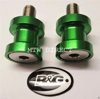 R&G GREEN ANODISED ALUMINIUM Paddock Stand Bobbins Kawasaki ZX9R C1 C2 ...