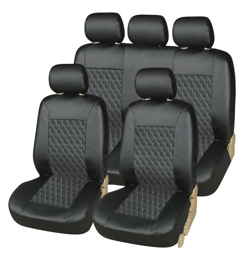 TOYOTA PRIUS 2005-2019 PREMIUM FULL SET LEATHER LOOK SEAT COVER SET ...