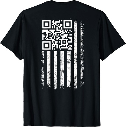 Funny QR Scan Me President Trump 4547 Trump Dancing Code ( ON Back ) T ...