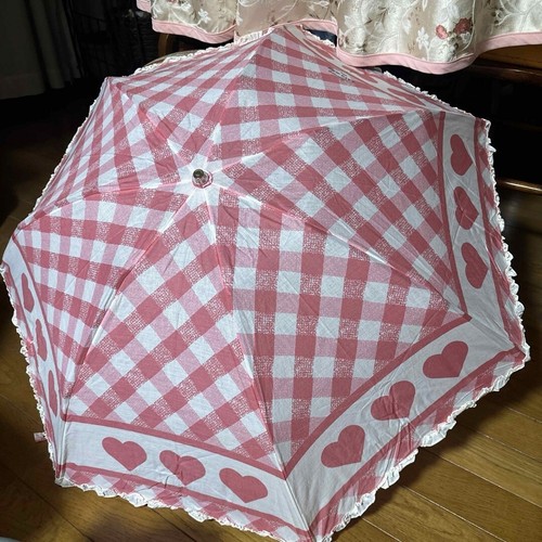 Laduree Pagoda type ruffled UV protection parasol for both sun and rain ...