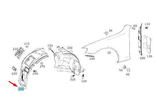 Mercedes-Benz E Class W213 C238 Front Right Wheelarch Cover A2386901603 ...