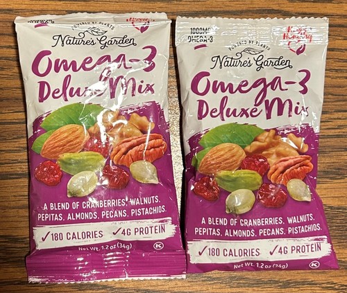 Nature's Garden - Omega 3 Deluxe Mix - 2 Pack - 1.2 Oz - Healthy Snack ...