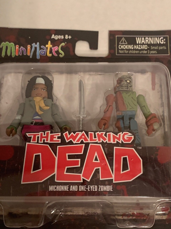 WALKING DEAD SERIES 2 MICHONNE AND ONE-EYED ZOMBIE MINIMATES - DIAMOND ...
