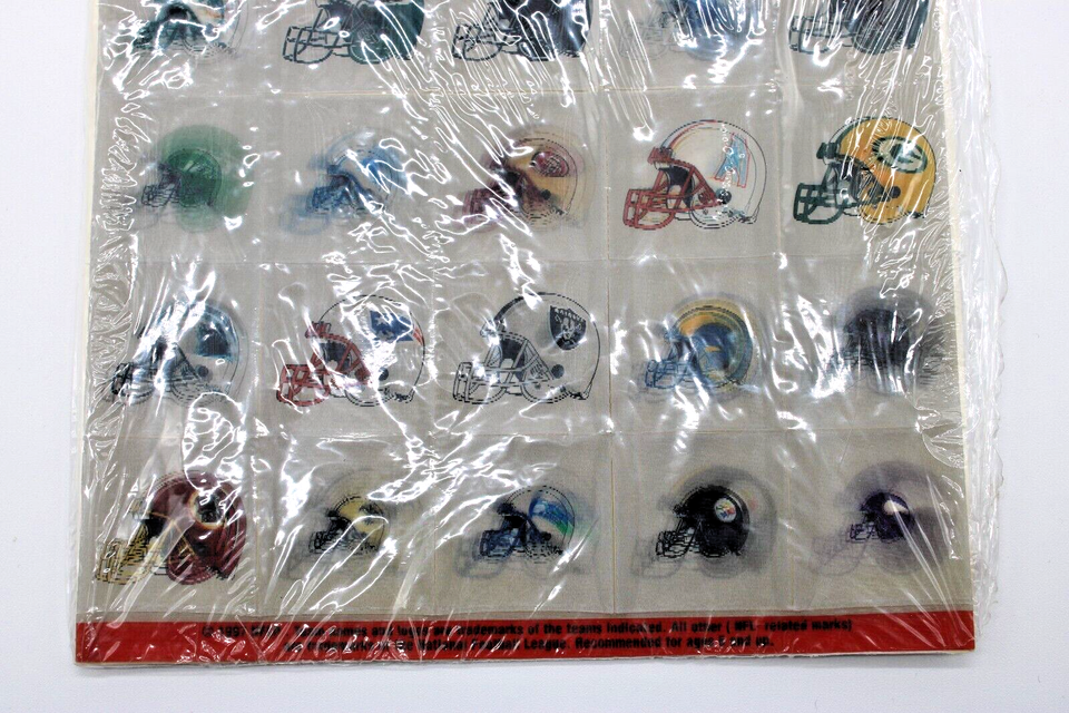 1997 Pinnacle Card Co NFL ZOOMERS Removeable Helmet Stickers Vtg Magic ...
