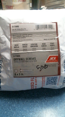 ACE 8 X 3 Inch Drywall Screws 5LBS Bag (5173695) FS | eBay