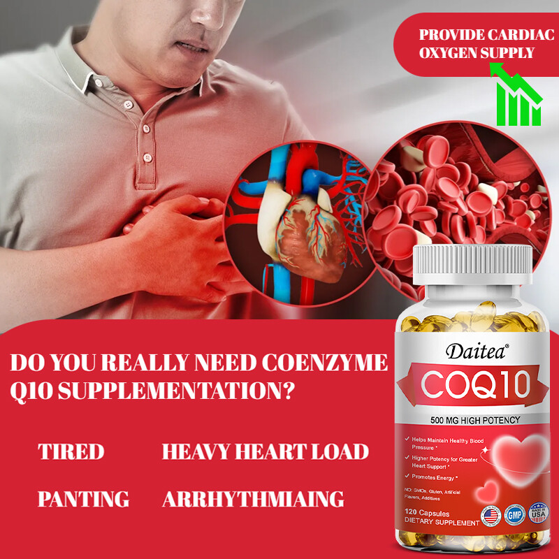 COQ 10 Coenzyme Q-10 500mg 120 Capsules Cardiovascular Health Support ...