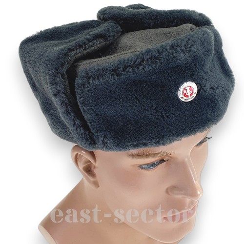 Military Winter Hat Ushanka NVA East German Army Cold War Cap Beret GDR ...