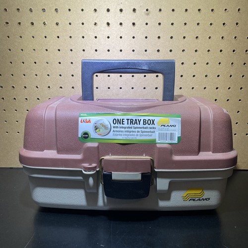 PLANO Red & Beige One-Tray Fishing Tackle Box #6101 | eBay