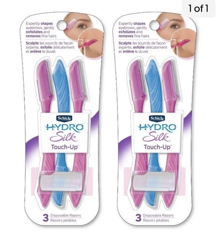 2x Schick Hydro Silk Touch-up Multipurpose Dermaplaning Tool Eyebrow ...