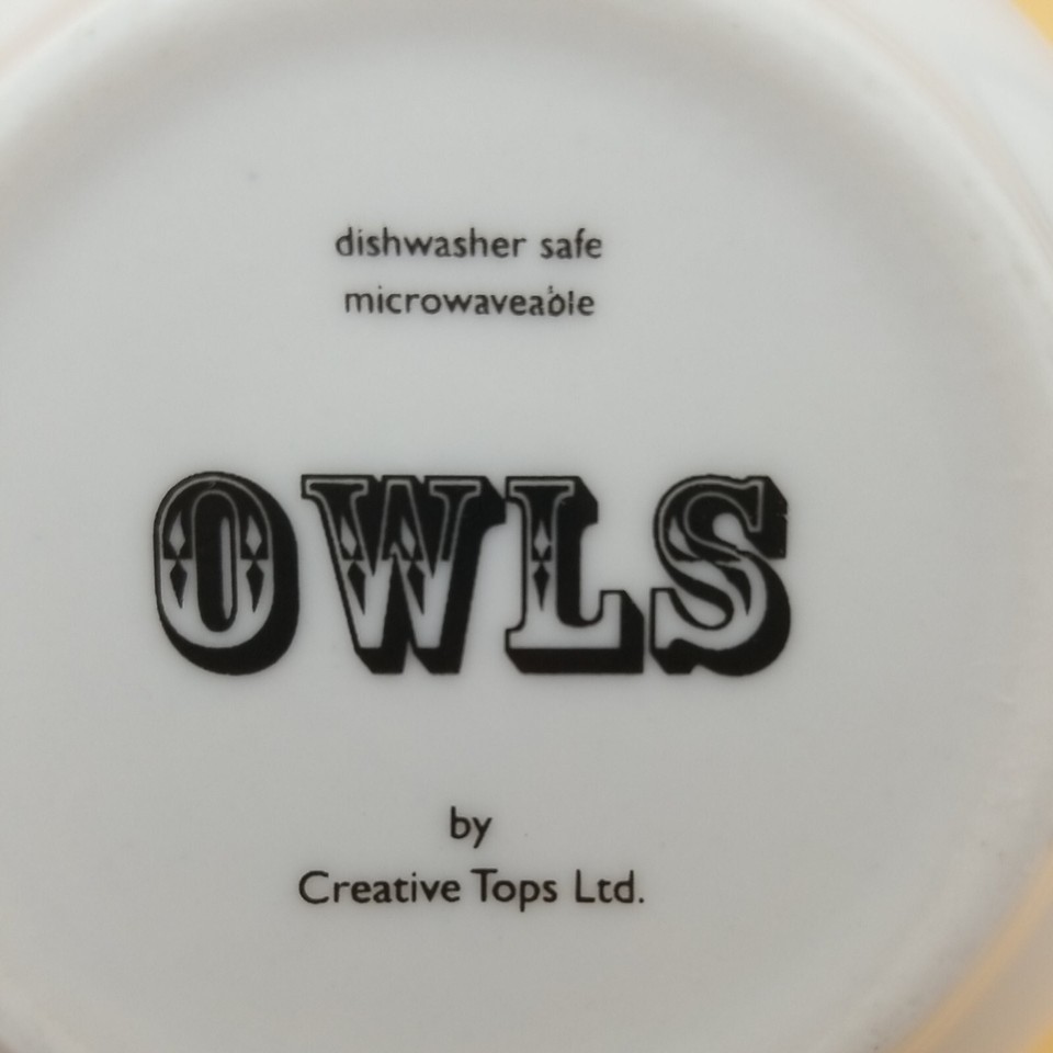 CREATIVE TOPS LTD. 14 fl.oz. Coffee Mug / Tea Mug pattern OWLS Modern ...