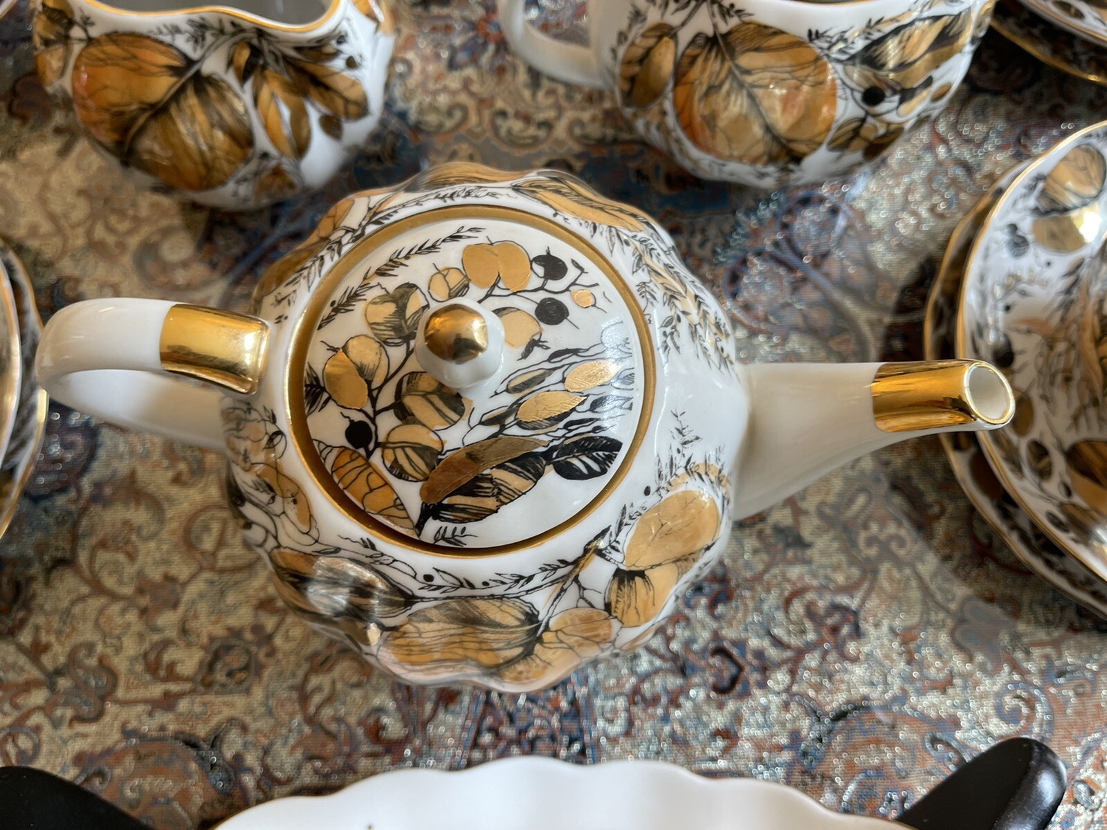 Russian Imperial Lomonosov Porcelain Tea Set My Garden 6/24 Russia 22k ...