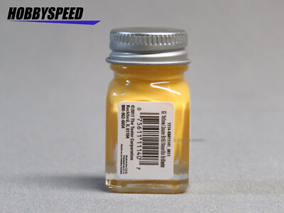 TESTORS PAINT GLOSSY YELLOW ENAMEL 1/4oz JAR 7.4ml plastic model car ...