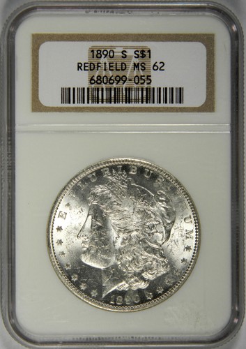 1890-S MORGAN DOLLAR REDFIELD COLLECTION! NGC MS62! | eBay