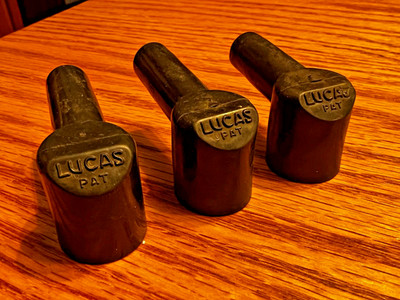 Three Genune Vintage LUCAS Spark Plug Caps Triumph Trident 750 BSA ...