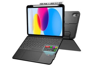Doohoeek Keyboard Case with LCD Screen Display for iPad 11th Gen 2025 ...
