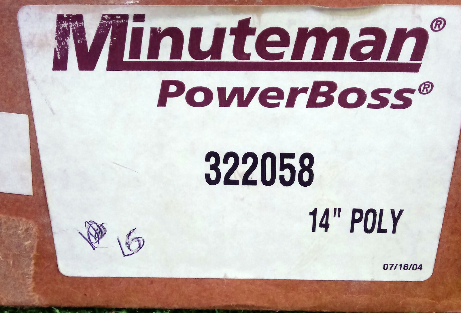 1 NEW MINUTEMAN POWERBOSS 322058 14" POLY BRUSH NIB ***MAKE OFFER*** | eBay