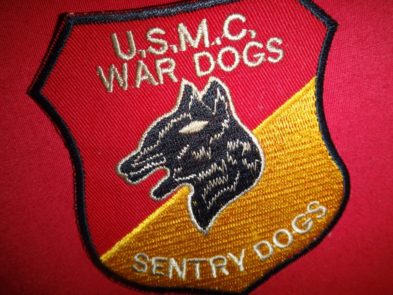 Vietnam Guerre Patch Usmc Guerre Chiens 1st & 2nd Sentry Chien Platoons ...