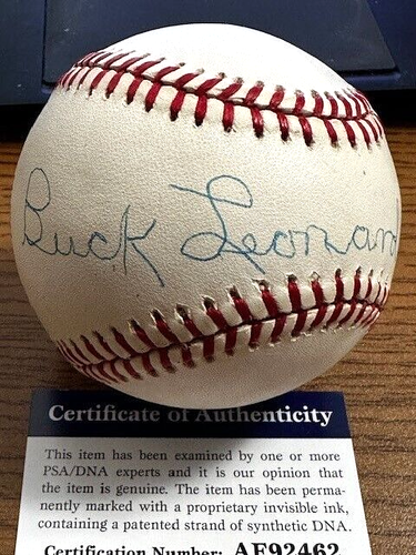 BUCK LEONARD 4 SIGNED AUTOGRAPHED OAL BASEBALL! Negro Leagues Grays ...