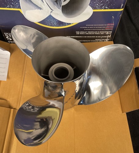 Michigan Wheel Apollo Hubless Stainless Steel Boat Propeller Prop 14-1/ ...