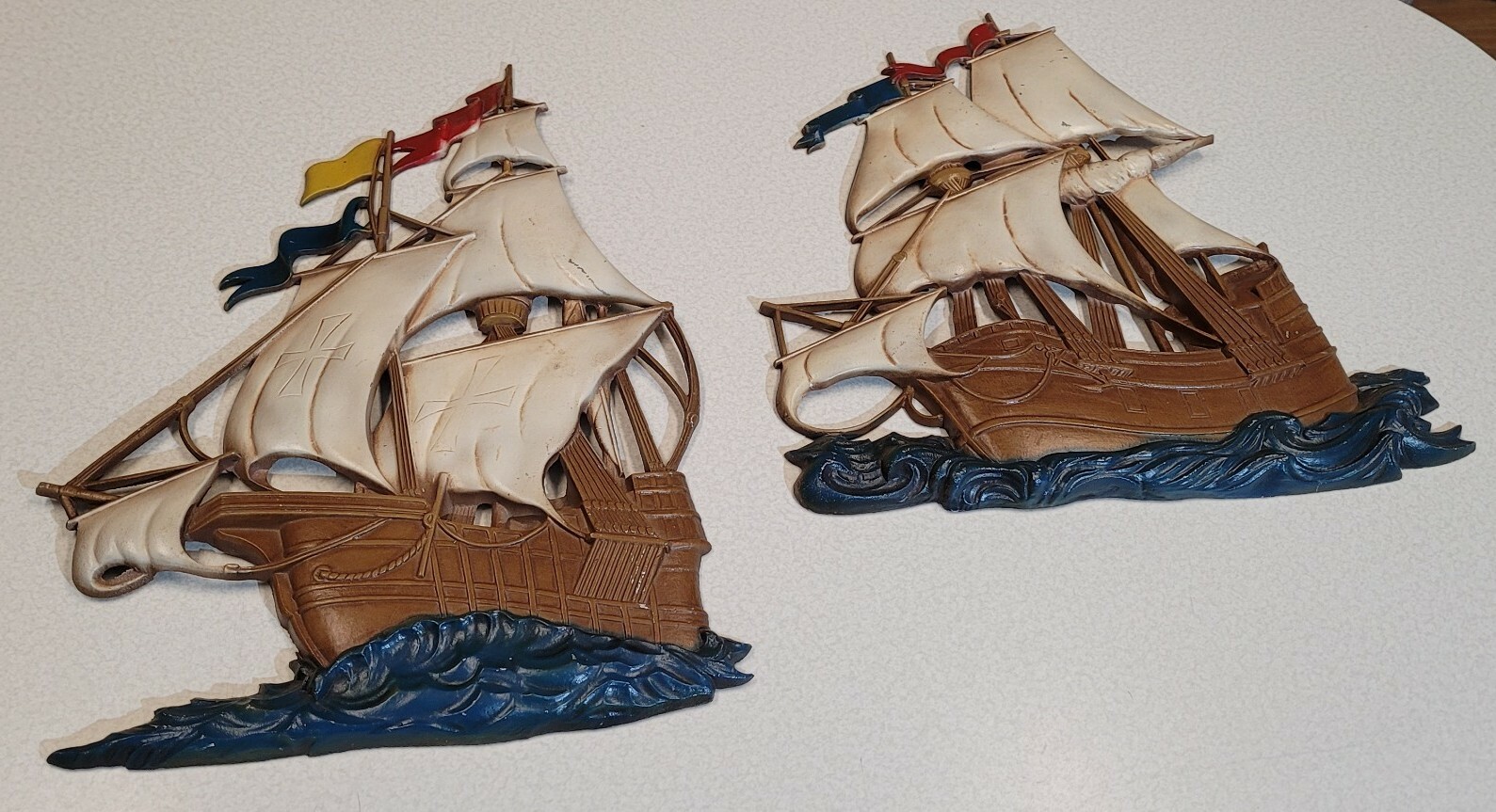 Vintage Pirate Ships (2) Large Metal Wall Art By Sexton Nautical Beach ...