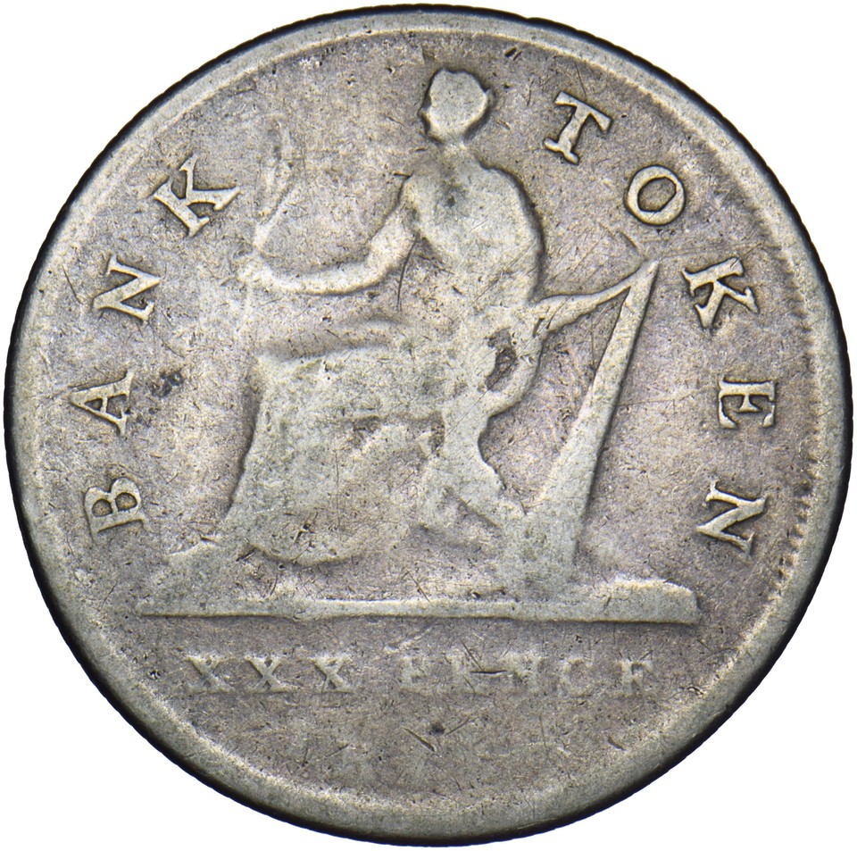 1808 Ireland 30 Pence bank Token - George III Silver Coin | eBay