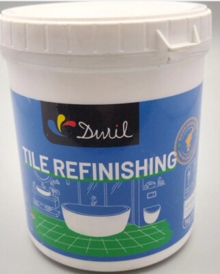 Duril Tile Refinishing 1kg 33 Fl Oz White exp 2024 Brush roll or spray ...