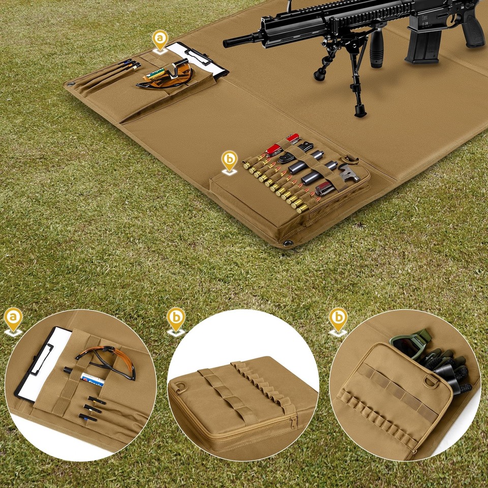 Tactical Shooting Mat with Carrying Bag, Extra Large Roll Up Shooting ...