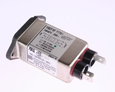 15EF1F Power Line Filter EMI 50Hz/60Hz 15A 250VAC Quick Connect Panel ...