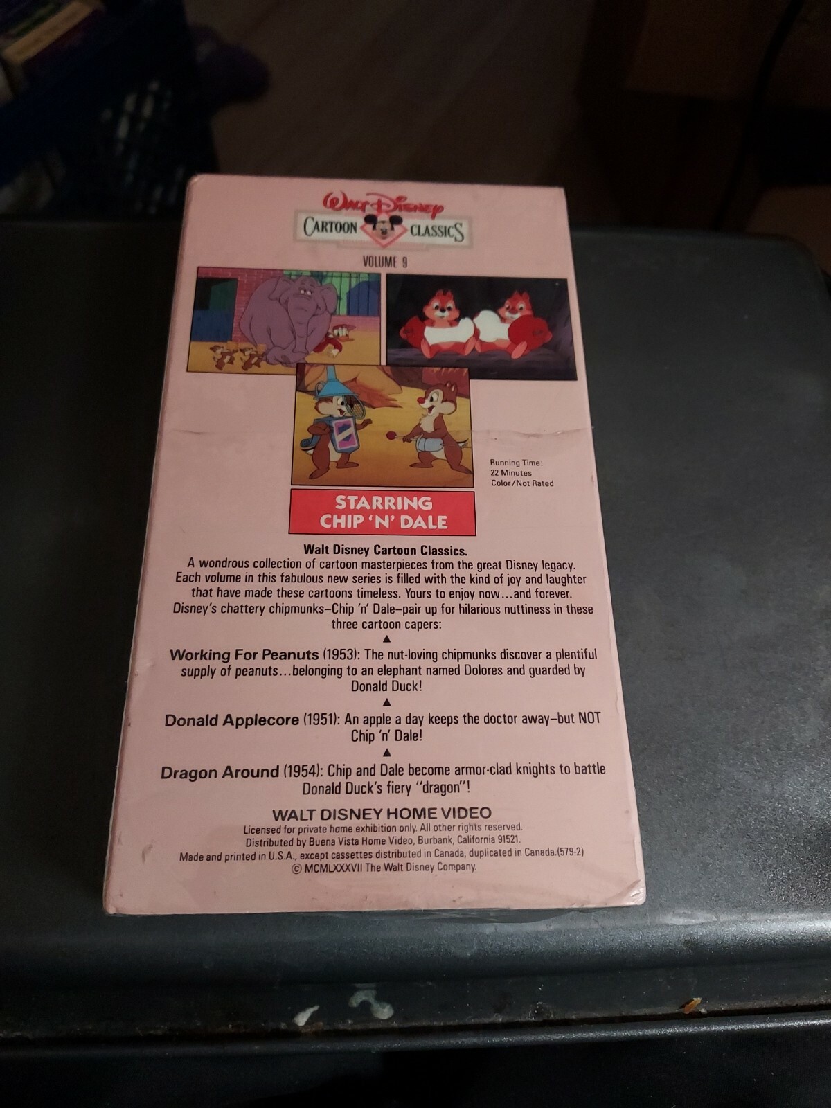 Walt Disney Cartoon Classics - V. 9 - Starring Chip N Dale (VHS, 1991 ...