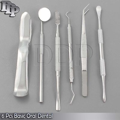 6 PCS PREMIUM BASIC ORAL DENTAL SURGERY SURGICAL INSTRUMENTS SET KIT DN ...