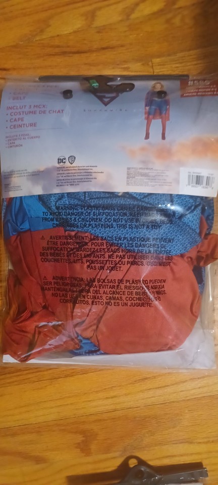 Supergirl Costume Adult Medium 6 8 Includes Catsuit Cape And Belt Ebay