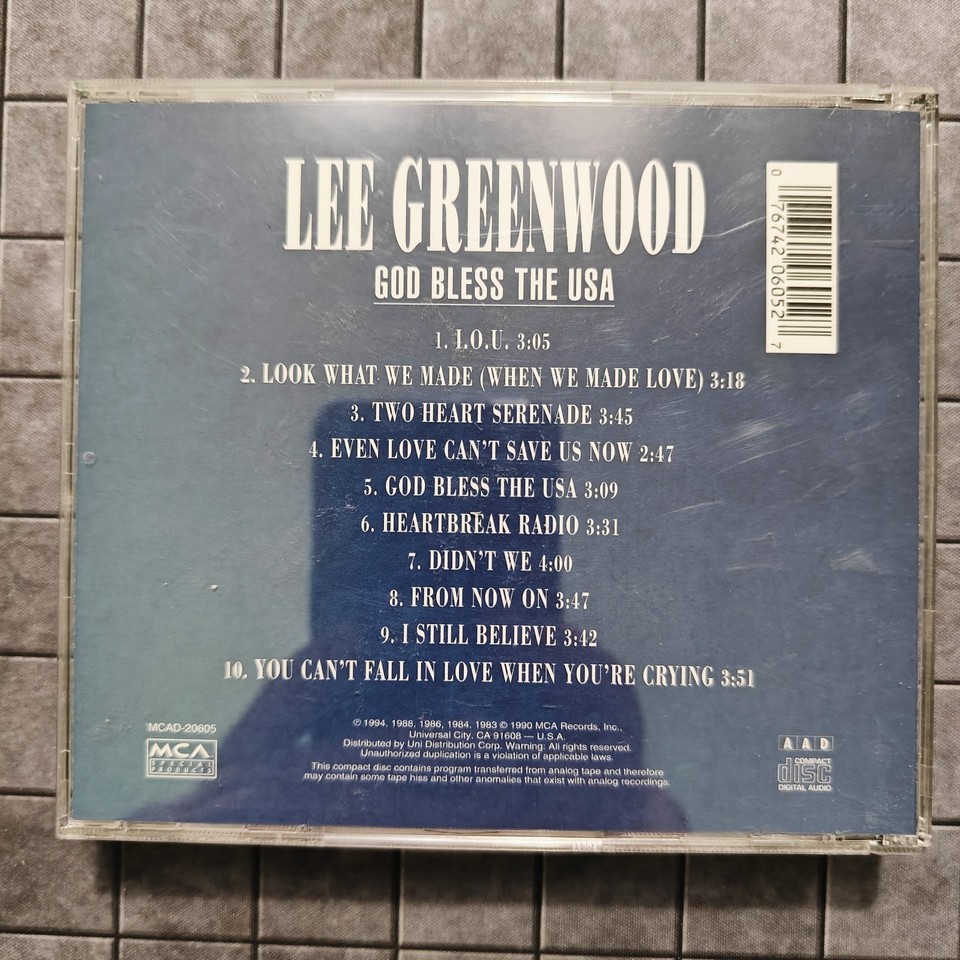 Lee Greenwood - God Bless The USA - (Audio CD, 1990) - EXCELLENT ...