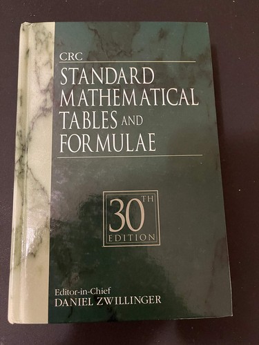 Crc Standard Mathematical Tables And Formulae, 30/E | eBay