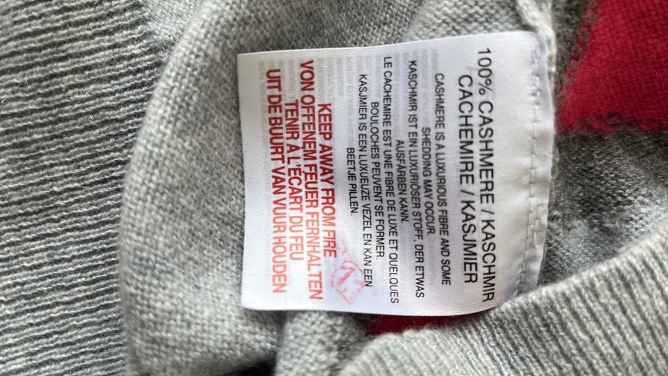 Jumper 1234 100% Cashmere Leopard Print Cardigan Size 3 Uk 10/12 Grey ...