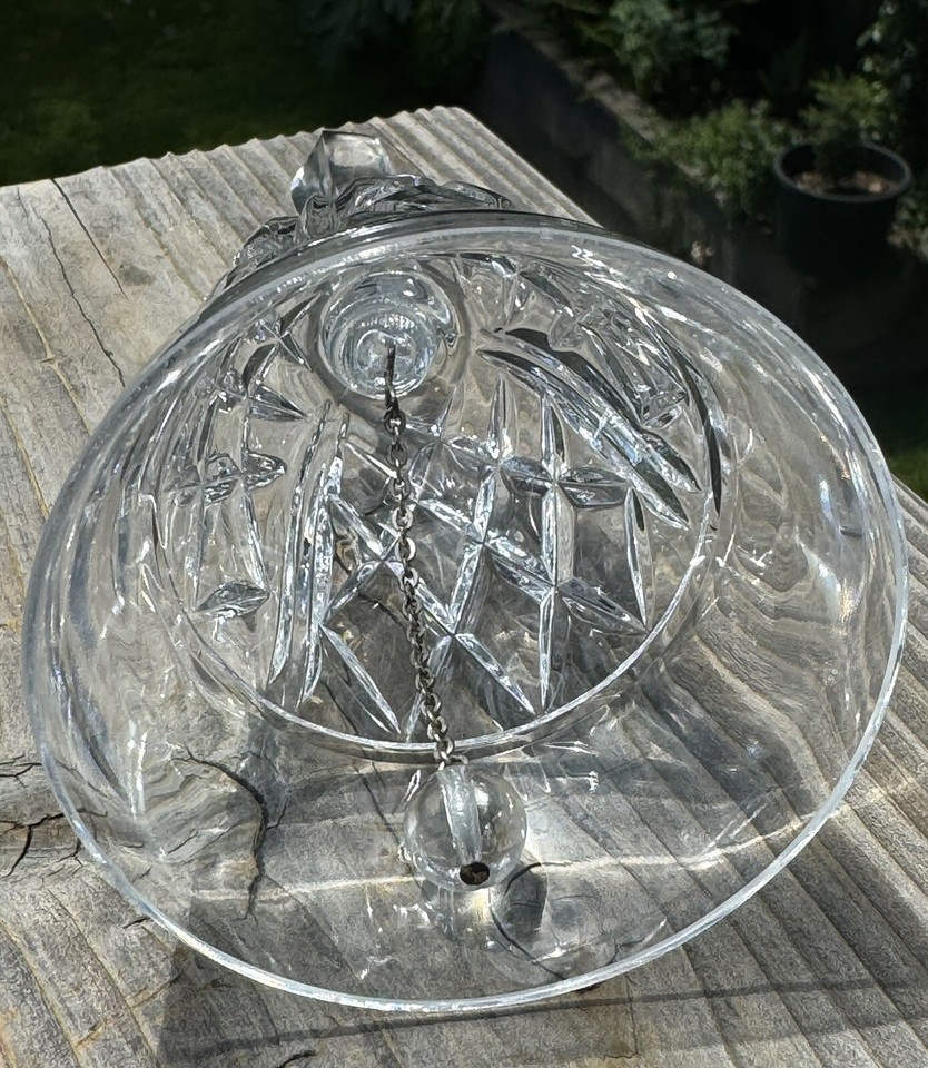 Vintage Crystal Clear Cut Glass Bell Hand Crafted | eBay