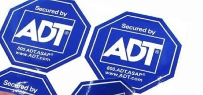 ADT stickers window decals (2 approx. 2.5" octagon | eBay