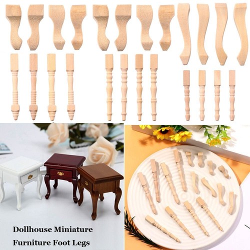 Feets Dollhouse Decor Accessories Miniature Furniture Foot Doll Wood ...