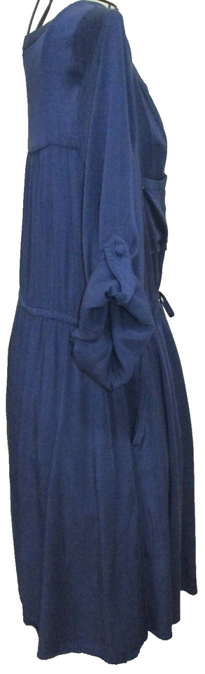 Torrid Navy Blue Soft Shape Relax Tie Waist Shirt Dress Plus Size 1 (1X ...