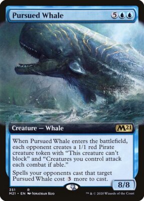 Pursued Whale MTG Core Set 2021 Rare Foil NM Extended Art x1 - Magic ...