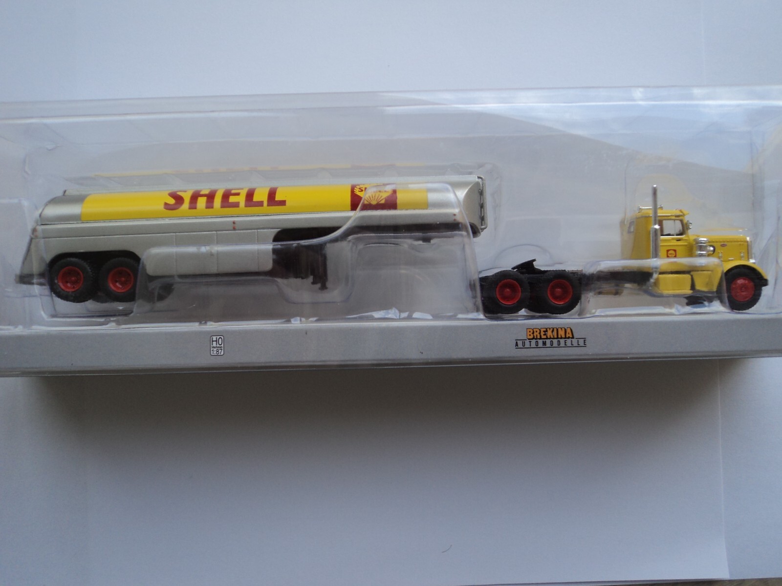 BREKINA 1955 PETERBILT 281 TRACTOR TRAILER SHELL HO 1/87 PLASTIC | eBay