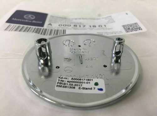 Mercedes-Benz Black Wreath Flat Bonnet Badge Emblem A0008171801 NEW UK ...