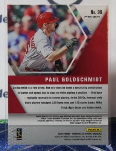 2020 PANINI CHRONICLES MOSAIC PAUL GOLDSCHIDT # 99 PRIZM SILVER ST ...
