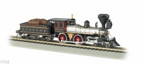 Bachmann 51152 American 4-4-0 Santa FE At&sf 91 Steam Locomotive Engine ...