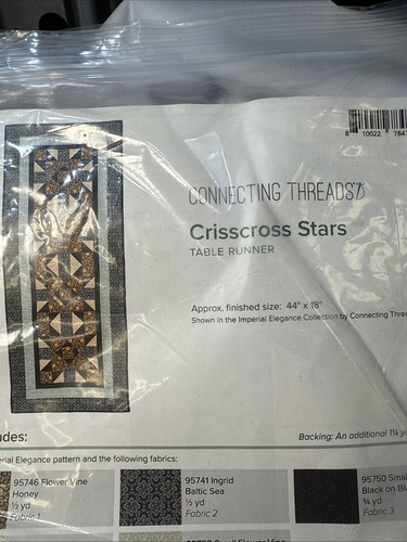 connecting threads Crisscross Stars Table Runner. 23/25 | eBay