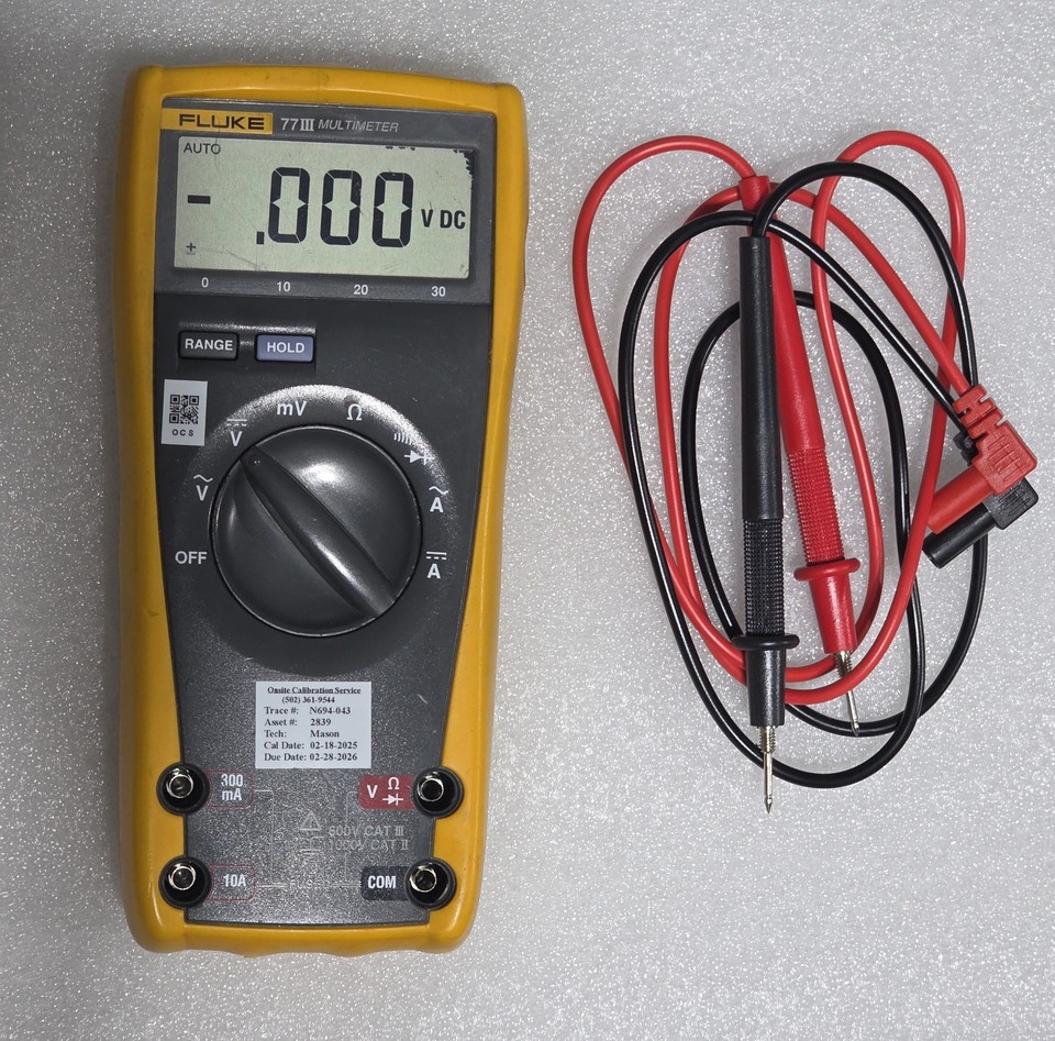Lot of 2 - Fluke & 1 Wavetek Multimeters + Fluke 80TK Thermocouple –All ...