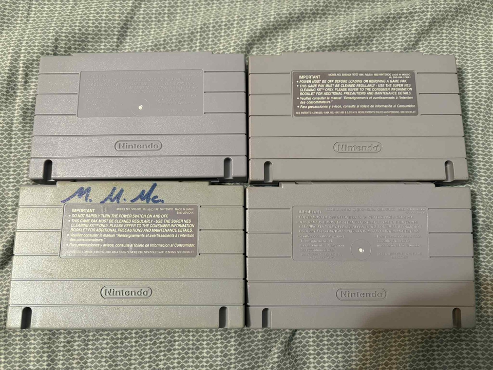 Super Nintendo SNES Game Lot (4) - Super Mario All-Stars, Frogger ...