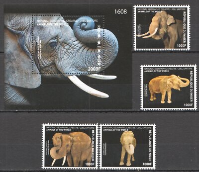 FT320 2017 NIGER ELEPHANTS ANIMALS NATIONAL GEOGRAPHIC BL+SET MNH | eBay